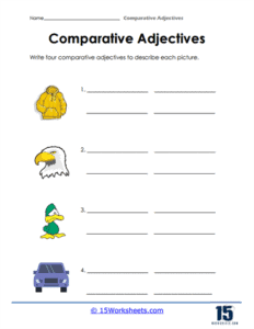 Comparative Adjectives Worksheets | Adding Clarity - 15 Worksheets.com