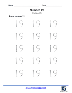 Number 19 Worksheets - 15 Worksheets.com