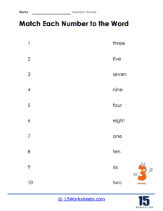 Numbers in Words Worksheets | Numeracy Skills - 15 Worksheets.com