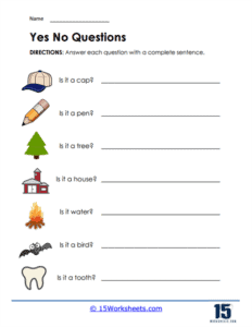 Yes or No Questions Worksheets - 15 Worksheets.com