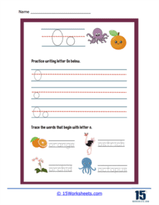 Letter O Worksheets | Alphabet Series- 15 Worksheets.com