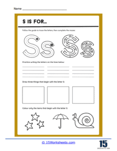 Letter S Worksheets | Literacy Boosters - 15 Worksheets.com