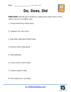 Do, Does, Did Worksheets | Present & Past Simple - 15 Worksheets.com