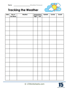 Kindergarten Weather Worksheets | Vocab and Themes - 15 Worksheets.com