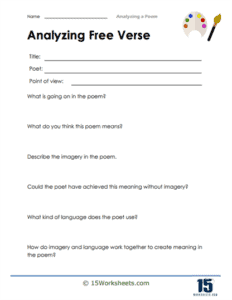Analyzing a Poem Worksheets - 15 Worksheets.com