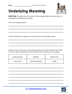 Analyzing Syntax Worksheets - 15 Worksheets.com