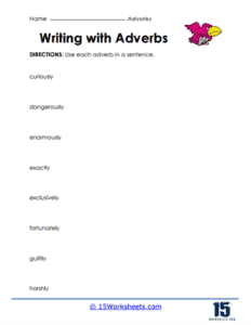 Adverbs Worksheets - 15 Worksheets.com