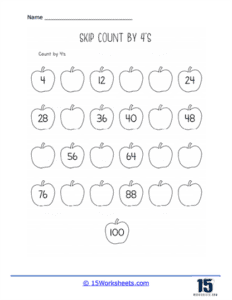 Skip Counting By 4s Worksheets - 15 Worksheets.com