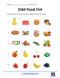 Odd One Out Worksheets | Finding Mismatches - 15 Worksheets.com