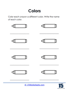 Color Words Worksheets | Early & Advanced Practice - 15 Worksheets.com