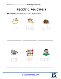 Reading Readiness Worksheets | Kindergarten - 15 Worksheets.com