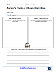 Author's Choice Worksheets - 15 Worksheets.com