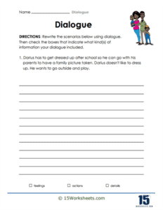 Dialogue Worksheets | Conversational English - 15 Worksheets.com