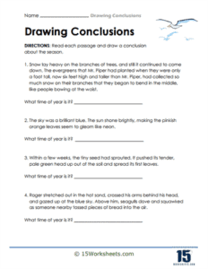 Drawing Conclusions Worksheets | Evidence-Based Reasoning - 15 ...