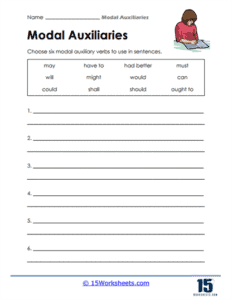 Modal Auxiliaries Worksheets - 15 Worksheets.com