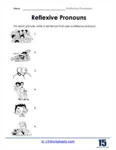 Reflexive Pronouns Worksheets | Self-Reference Exercises - 15 ...