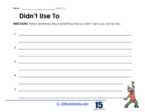 Used To vs. Use To Worksheets - 15 Worksheets.com
