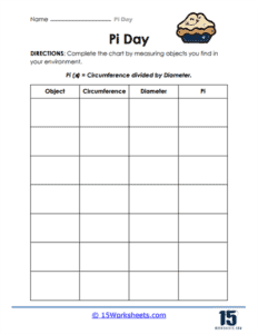 Pi Day Worksheets | 3.14 Celebration - 15 Worksheets.com