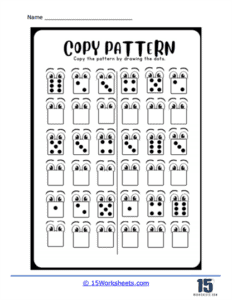 Copying Patterns Worksheets | Visual Exercises - 15 Worksheets.com