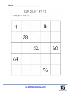 Skip Counting By 4s Worksheets - 15 Worksheets.com