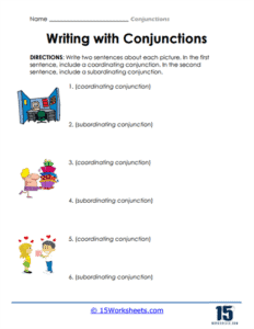 Conjunctions Worksheets - 15 Worksheets.com