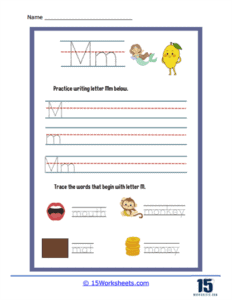Letter M Worksheets | Alphabet Series - 15 Worksheets.com