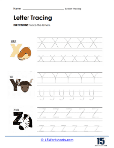 Letter Tracing Worksheets - 15 Worksheets.com