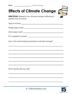 Climate Change Worksheets - 15 Worksheets.com