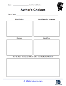 Author's Choice Worksheets - 15 Worksheets.com