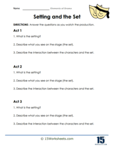 Elements of Drama Worksheets - 15 Worksheets.com