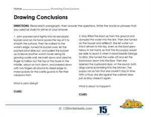 Drawing Conclusions Worksheets | Evidence-Based Reasoning - 15 ...