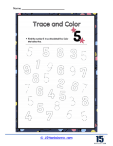 Number 5 Worksheets | Math Foundational Skills - 15 Worksheets.com