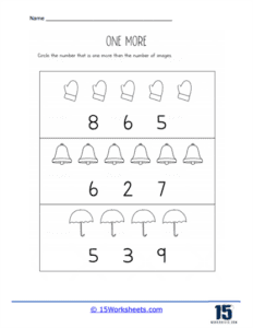 1 More or Less Worksheets | Early Add or Subtract Skills - 15 ...