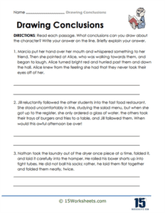 Drawing Conclusions Worksheets | Evidence-Based Reasoning - 15 ...