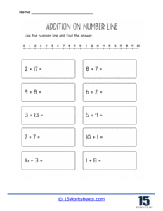 Number Line Addition Worksheets - 15 Worksheets.com