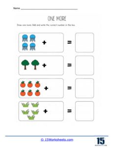 1 More or Less Worksheets | Early Add or Subtract Skills - 15 ...