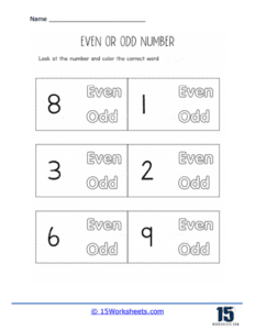 Odd or Even Worksheets | Classify Numbers - 15 Worksheets.com