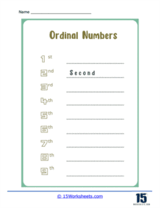 Ordinal Numbers Worksheets | Sequence & Position Terms - 15 Worksheets.com