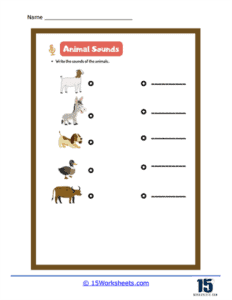 Animal Sounds Worksheets | Vocal Cues Activities - 15 Worksheets.com