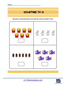 Counting to 10 Worksheets - 15 Worksheets.com
