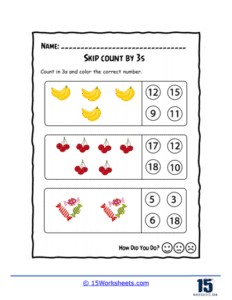 Skip Counting By 3s Worksheets | Number Fluency - 15 Worksheets.com