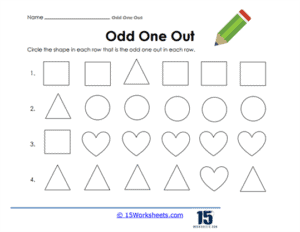 Odd One Out Worksheets | Finding Mismatches - 15 Worksheets.com