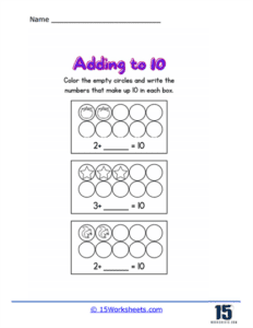 Making 10 Worksheets | Numeracy Skills - 15 Worksheets.com