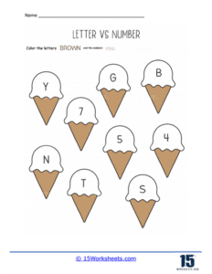 Letters vs. Numbers Worksheets | Kindergarten Skills - 15 Worksheets.com