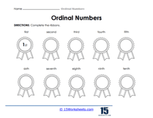 Ordinal Numbers Worksheets | Sequence & Position Terms - 15 Worksheets.com