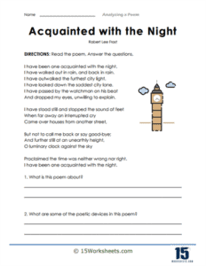 Analyzing a Poem Worksheets - 15 Worksheets.com