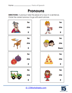 Parts of Speech Worksheets | Language Builders - 15 Worksheets.com