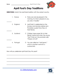April Fool's Day Worksheets | Clean Classroom Mischief - 15 Worksheets.com