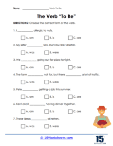 The Verb "To Be" Worksheets | Forms & Usage - 15 Worksheets.com