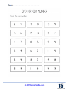 Odd or Even Worksheets | Classify Numbers - 15 Worksheets.com